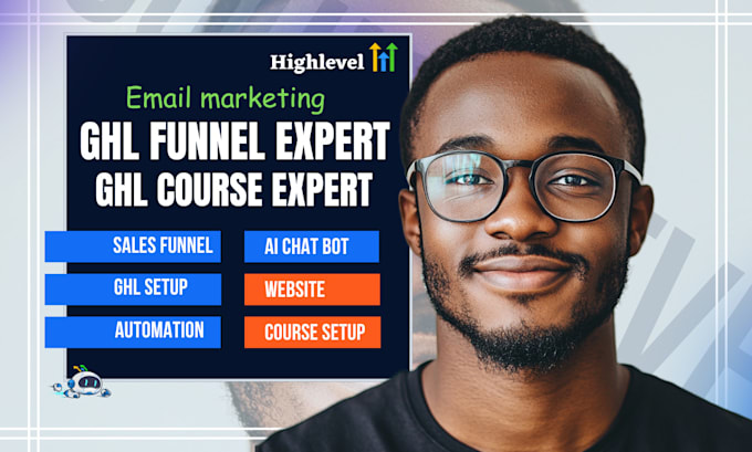 Set up gohighlevel sales funnel landing page go high level course setup email by Essien0001 | Fiverr