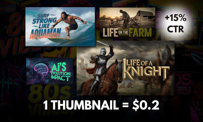 Create 100 youtube thumbnails by Mehedi_rohan | Fiverr