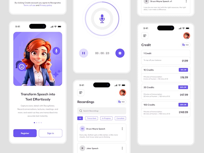 Ai voice recognition app, brain trainer app, ai language learning app by Salazarazim | Fiverr