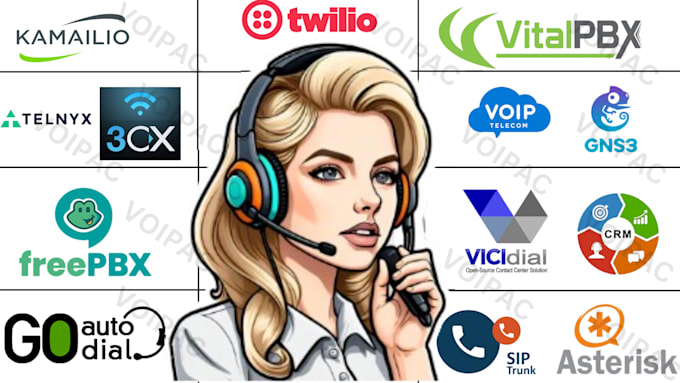 Configure setup your call center on voip, vicidial, gns3, 3cx, asterisk ...
