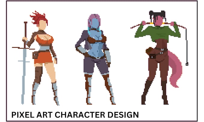Design pixel art character animation character sprite sheet pixel ...