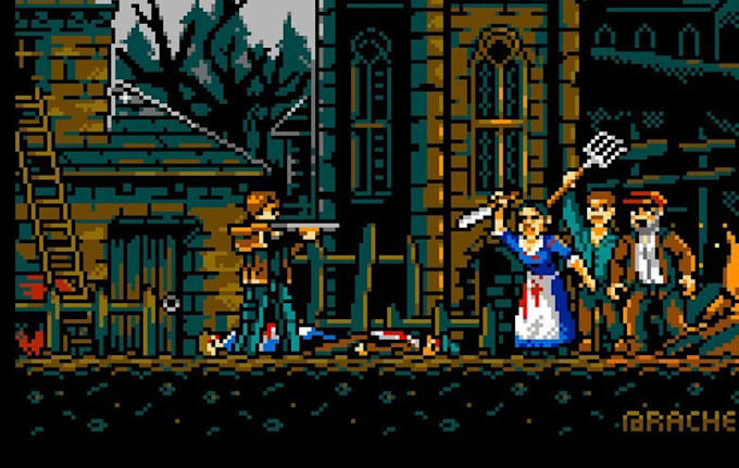 2d pixel art character animation 8 bit card game design sprite ...