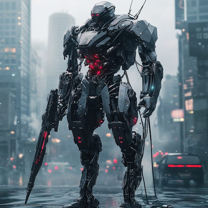 Make a unique style mecha robot art for you by Sytiraadford | Fiverr