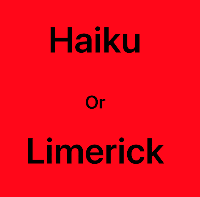 Write a haiku or limerick poem by Gurobrandon | Fiverr