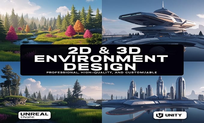 2d 3d environments design in unreal engine and unity by Atifawann | Fiverr