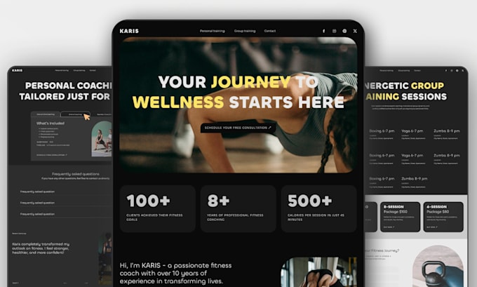 Create a custom figma website design by Mildatrim | Fiverr