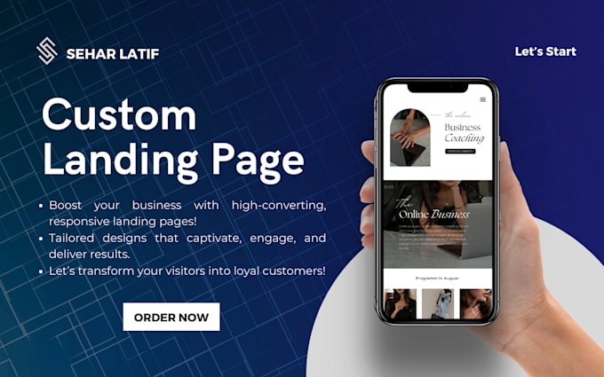 Create an eye catching landing page in 24 hours by Sehar_latif_ | Fiverr