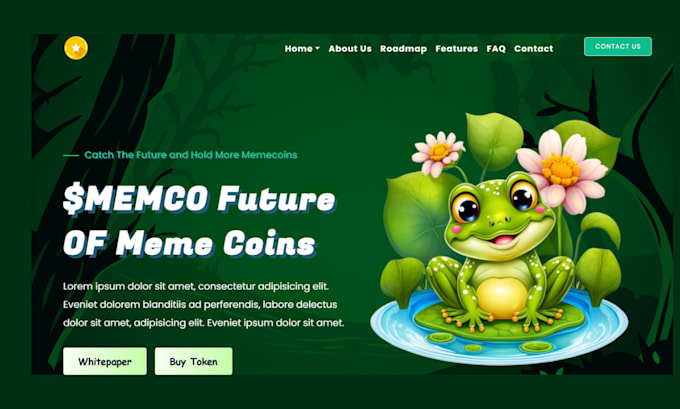 Memecoin website meme coin website memecoin meme coin meme coin landing ...