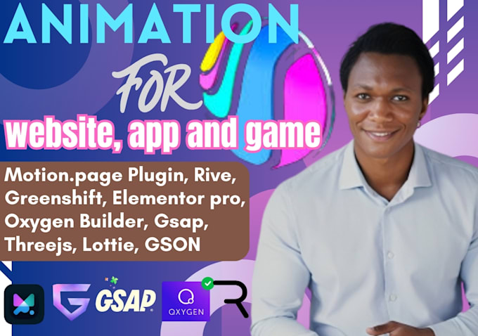 Do 3d interactive animated website react threejs gsap webgl rive web animation by Mayowamayowa01 ...