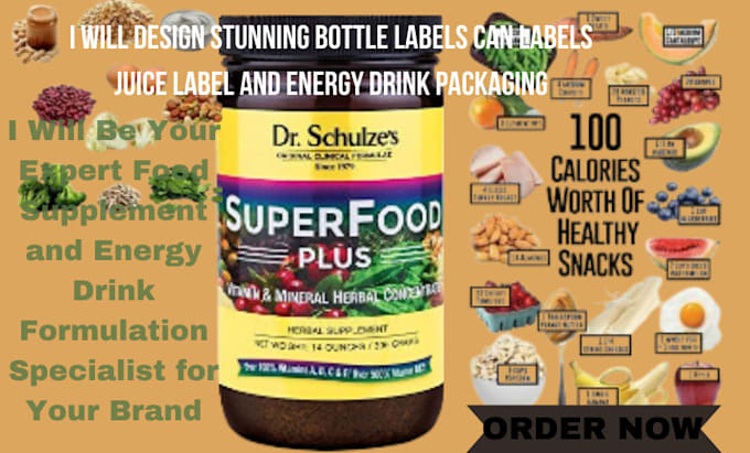 Design stunning bottle labels can labels juice label and energy drink ...