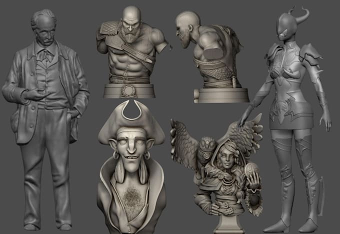 Sculpt 3d character 3d sculpting miniature figurine for 3d printing ...