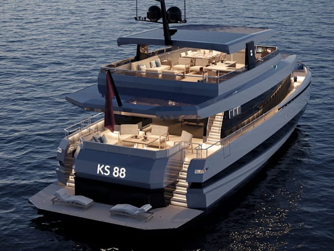 Create 3d cgi boat animation yacht ship tugboat interior and exterior ...