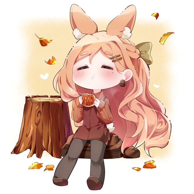 Draw rendered chibi art of your oc or fanart by Sweet_lia | Fiverr