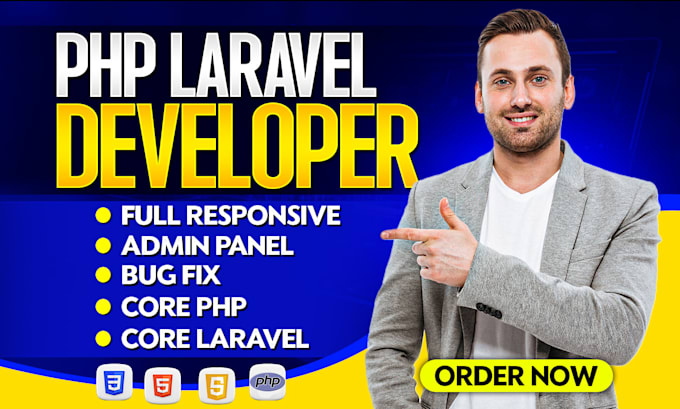 Website development as full stack developer php laravel developer by ...