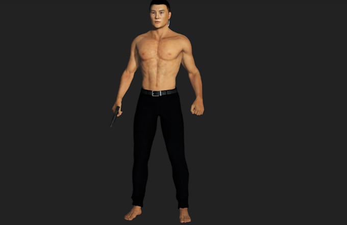Ue rig 3d realistic human character model, modo sculpt 3d model,animate ...