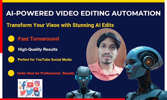Do ai video editing automated video generation for stunning by Mohiuddinbabor | Fiverr