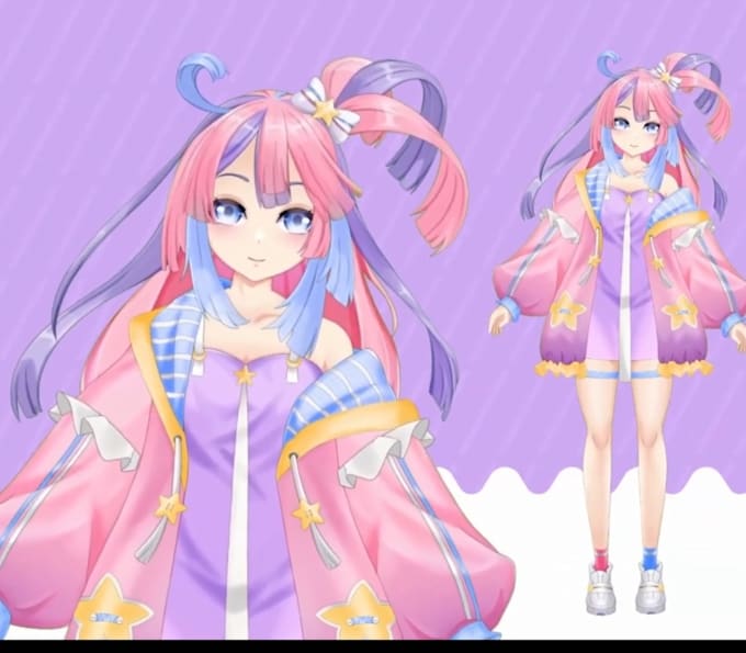 Draw and rig 2d vtuber model, live2d model, anime live2d model, live2d ...