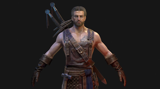 Retexture 3d character, fix mesh, retopology, mocap retarget, game character rig by Danilo ...