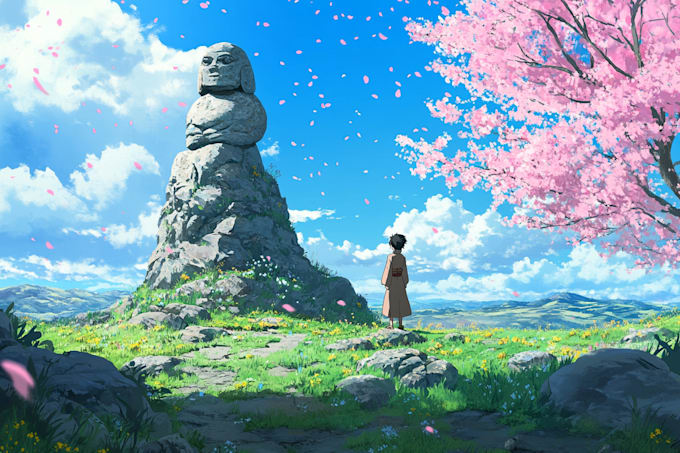 Draw anime style illustration with background by Qeelineid | Fiverr