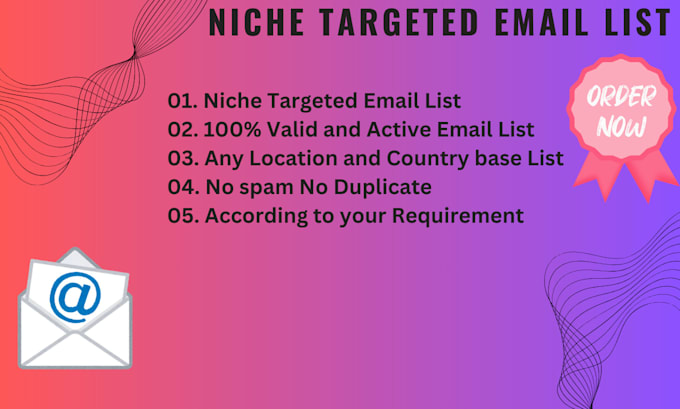 Collect niche targeted active and valid bulk email lists by Mdbadalgazi | Fiverr