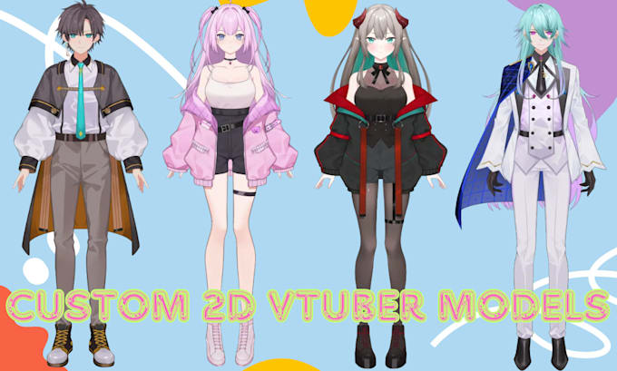 Create custom anime 2d vtuber oc, dakimakura, live2d avatar model for ...
