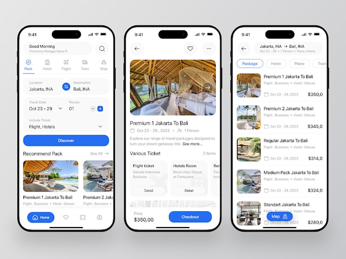 Develop ai trip planner app, tourism app, flight booking app, hotel ...