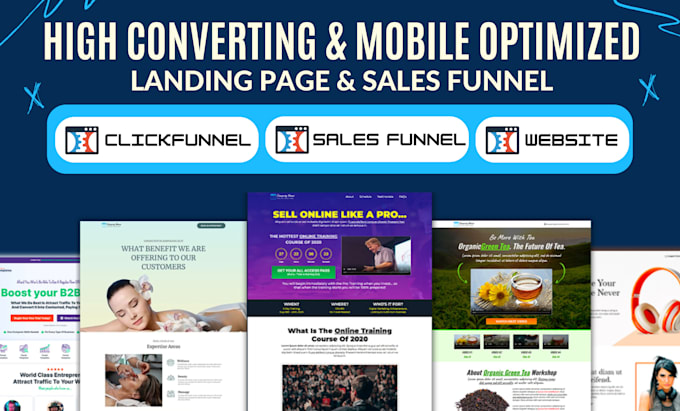 Build clickfunnels sales funnel, design landing page clone clickfunnels ...