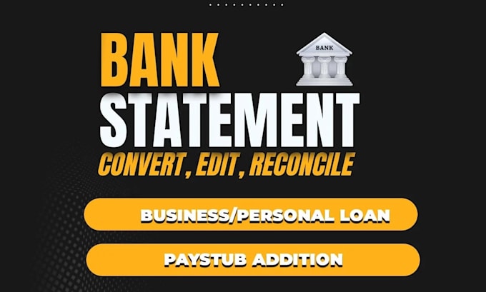 Convert bank statement pdf to excel, csv, google sheet by Nasirabbas27 ...