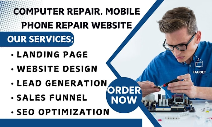 Design computer repair website, mobile repair, phone repair, repair website by Elijah_web2 | Fiverr