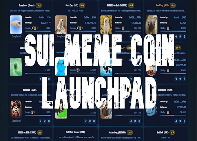 Create sui and solana meme coin launchpad, build meme coins on sui ...