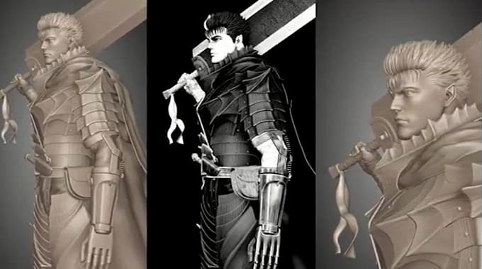 Do anime character 3d sculpting vtuber model action figure in blender ...