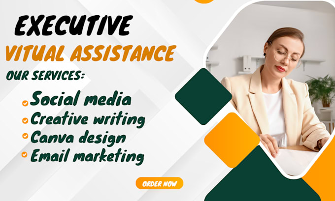 Executive virtual assistant creative virtual personal assistant social media by Dejoke_leads ...