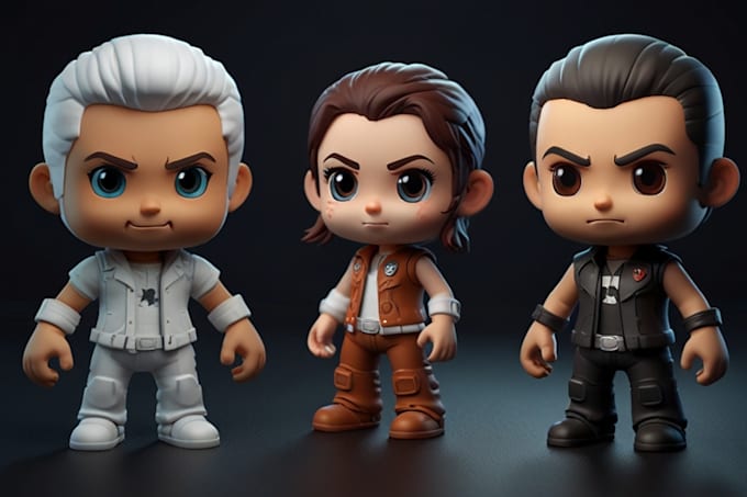 Design 3d cartoon toys, action figures, and chibi models for 3d ...