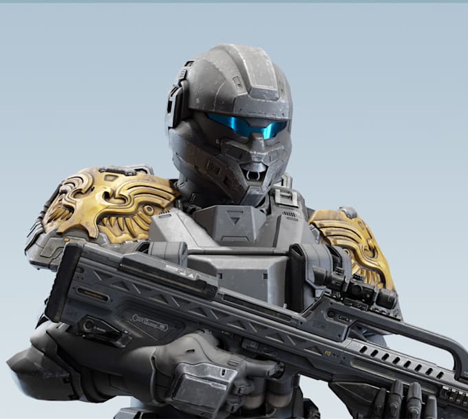 Create halo avatar reach vrchat avatar vrc model 3d design 3d military ...