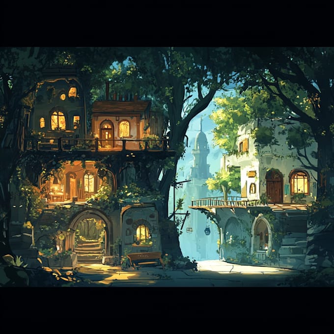 Create environment concept art for you by Virginieia | Fiverr