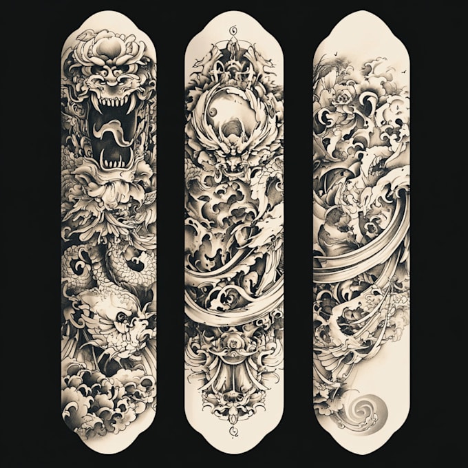 Create custom tattoo design, tattoo sleeve by Elidwyr | Fiverr