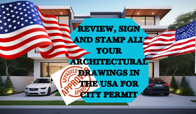 Architectural stamp, pe stamp, mep stamp, review sign and stamp ...