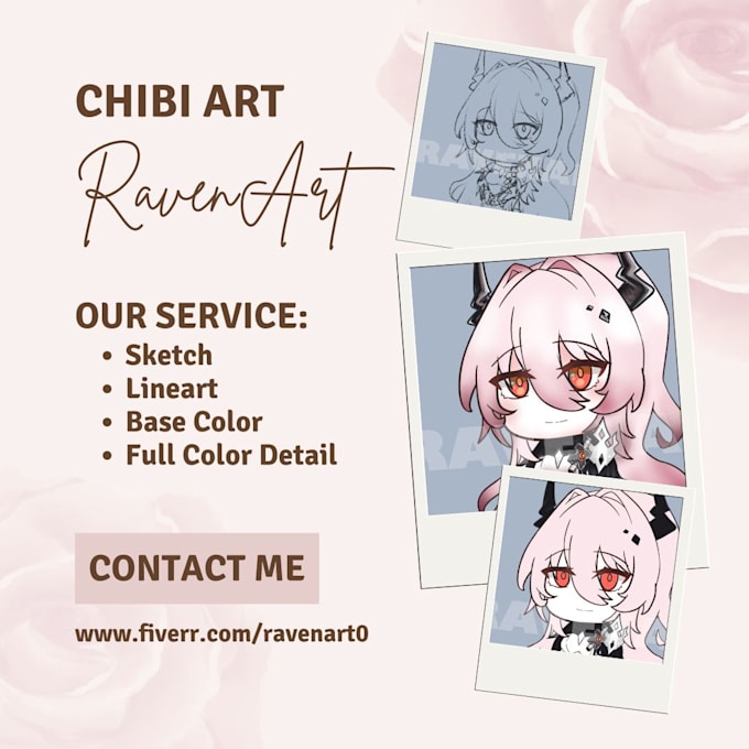 Draw chibi anime art and character design of your persona by Ravenart0 ...