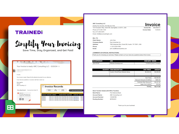 Develop a smart invoice template in google sheets by Rogersmugisa | Fiverr