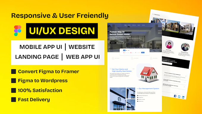 Do figma mobile app, website ui redesign, figma to framer, ui admin dashboard by Uiwhiz | Fiverr