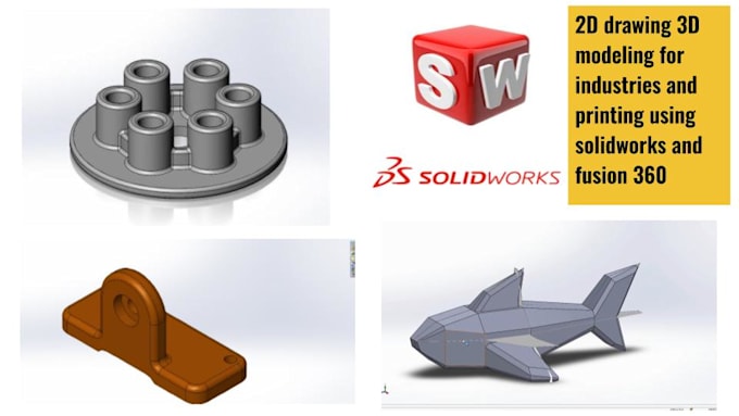 2d drawing 3d modeling for industries and printing using solidworks and ...