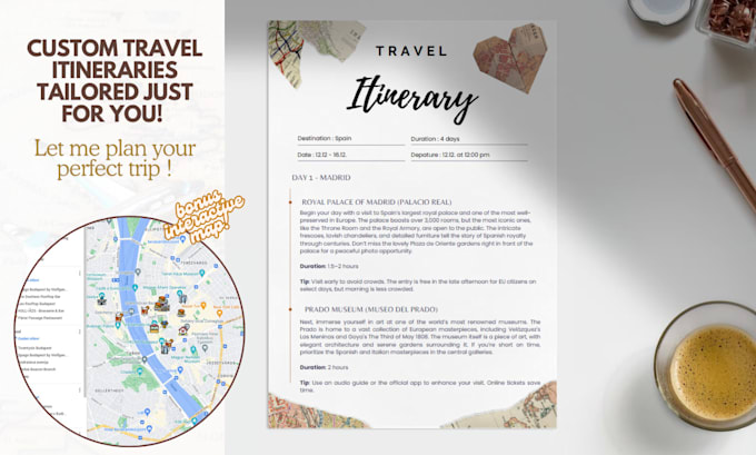 Make custom travel itineraries with interactive google maps for your ...