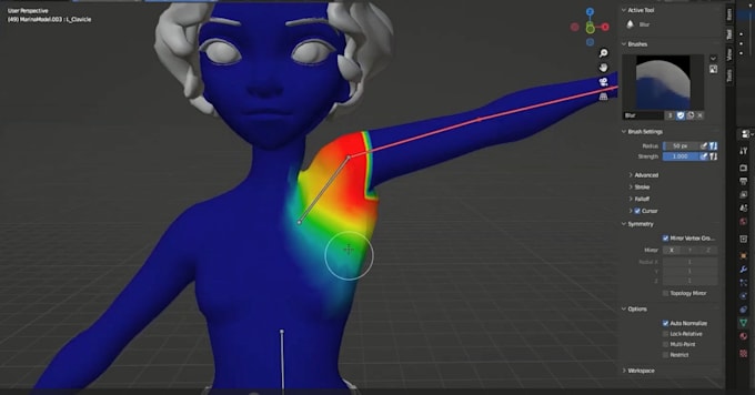 Blender 3d rig for wonder dynamics,blendshape,face rig,ik fk ...