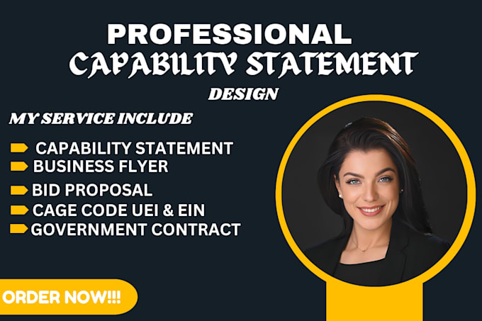 Design government capability statement, government contracts, brochure ...