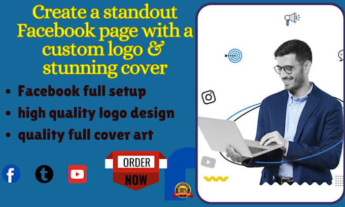 Create a standout facebook page with a custom logo and stunning cover ...