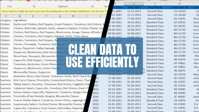 Clean, format, merge, split data in excel by Shrutishinde940 | Fiverr