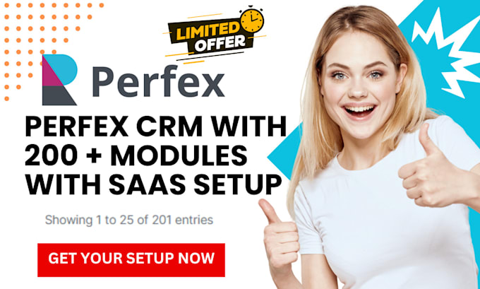 Setup perfex crm with 200 modules including saas instantly install on ...