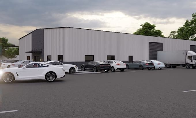 Do 3d warehouse design with photo realistic render by Gracem42 | Fiverr