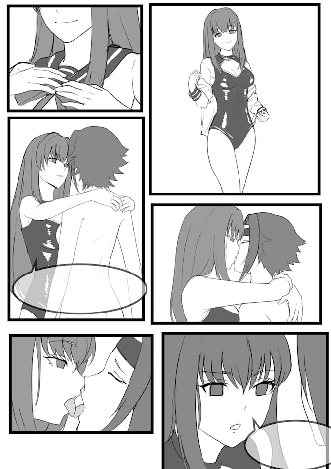 Nsfw comic page, sfw comic book, comic art, comic illustration, graphic novel by Loke_loke | Fiverr