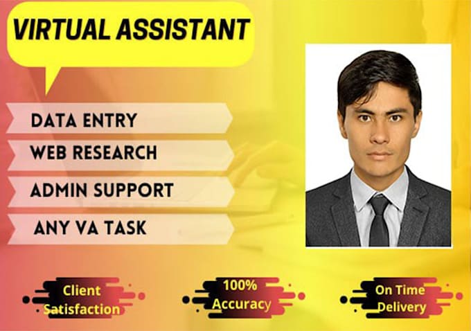 Be your reliable virtual assistant for data entry, admin and any va tasks by Mjanaliyar1998 | Fiverr
